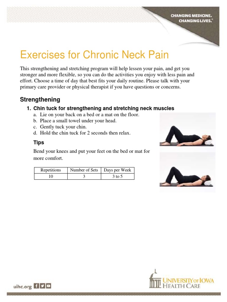 Chronic Neck Pain Exercise Program | PDF | Hand | Shoulder