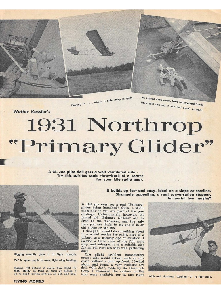 Northrup Primary Glider Oz3842 Article | PDF