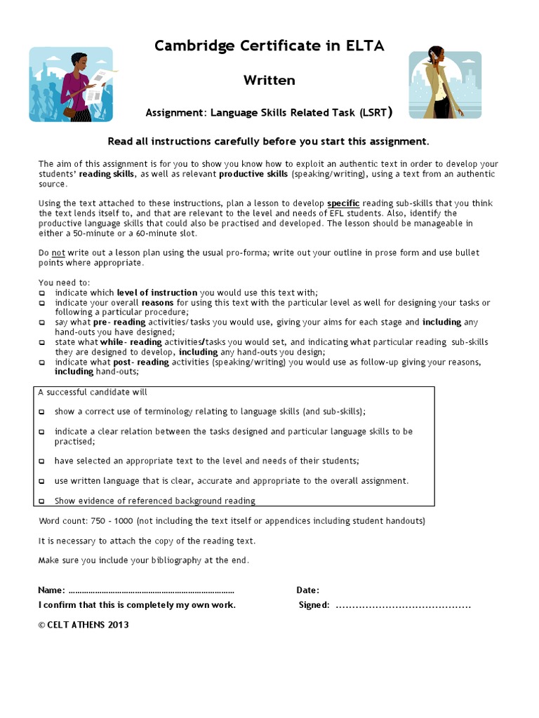 CELTA Assignment 3 Language Skills Relat | PDF | Behavior Modification | Human Communication