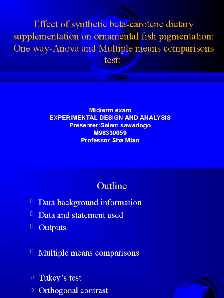 Experimental Design And Analysis 1 Pdf Analysis Of Variance