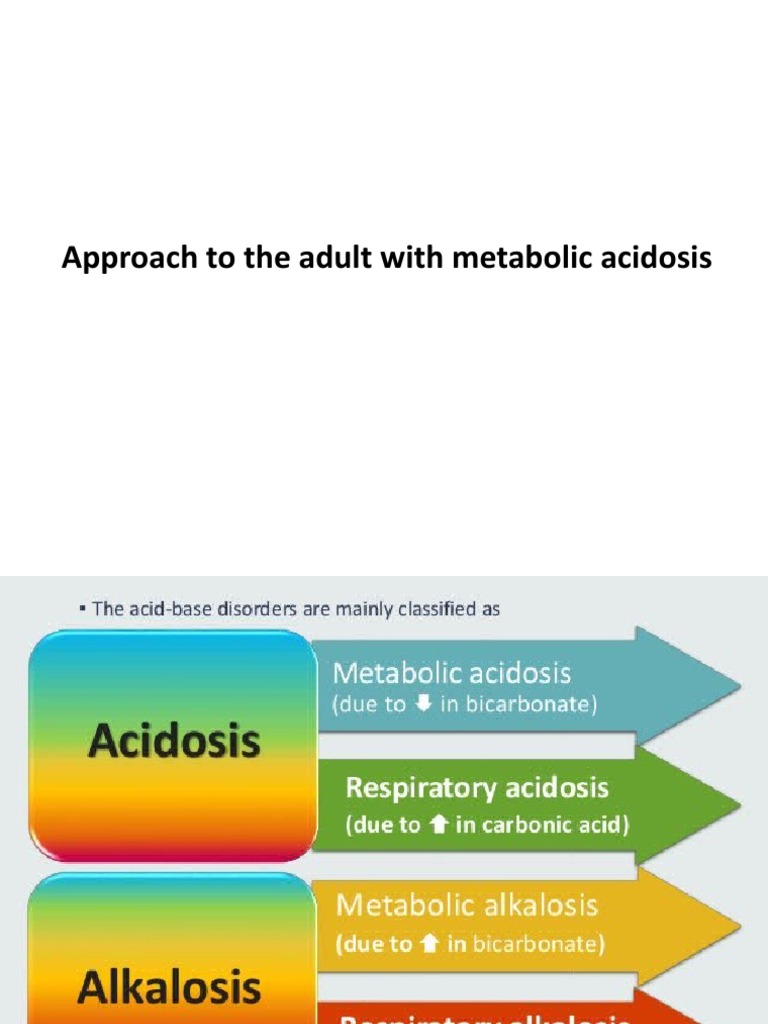 Approach To The Adult With Metabolic Acidosis | PDF | Clinical Medicine ...