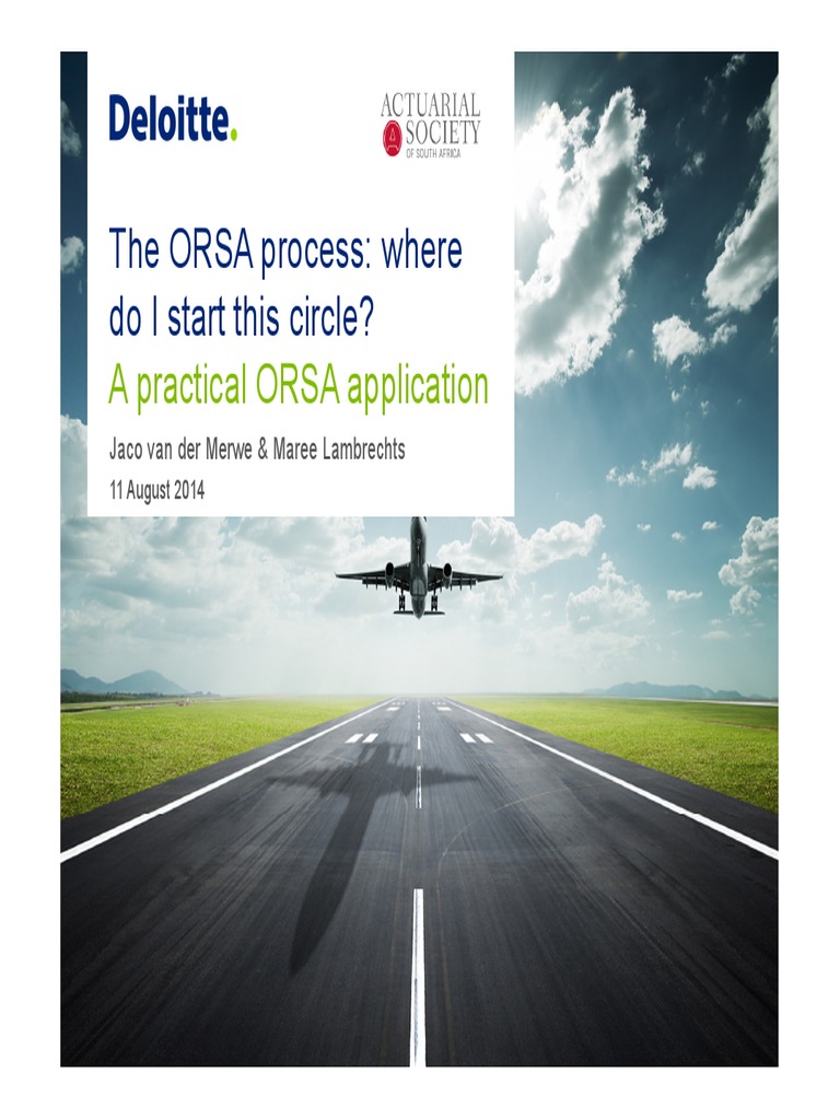 The ORSA Process: Where Do I Start This Circle?: A Practical ORSA Application | PDF | Financial ...