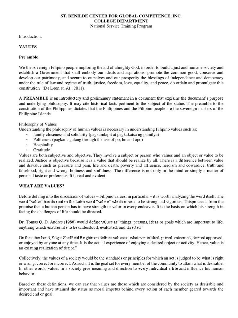 St. Benilde Center For Global Competence, Inc. College Department | PDF ...