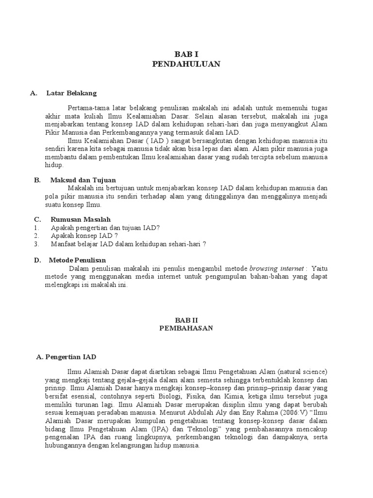 Makalah Iad | PDF | Sains & Matematika