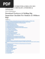 Drilling Rigs Inspection Checklist | PDF | Drilling Rig | Personal ...