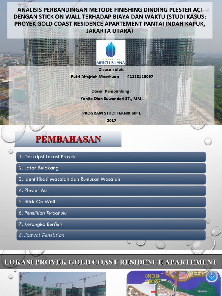 Analisa Perbandingan Metoda Finishing Dinding Plester Aci Dengan Stick ...