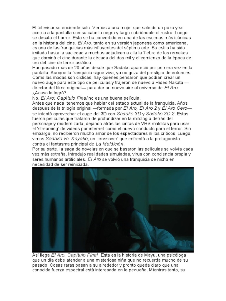 El Aro | PDF | Películas de terror | Cine