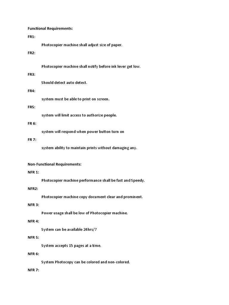 Functional Requirements | PDF
