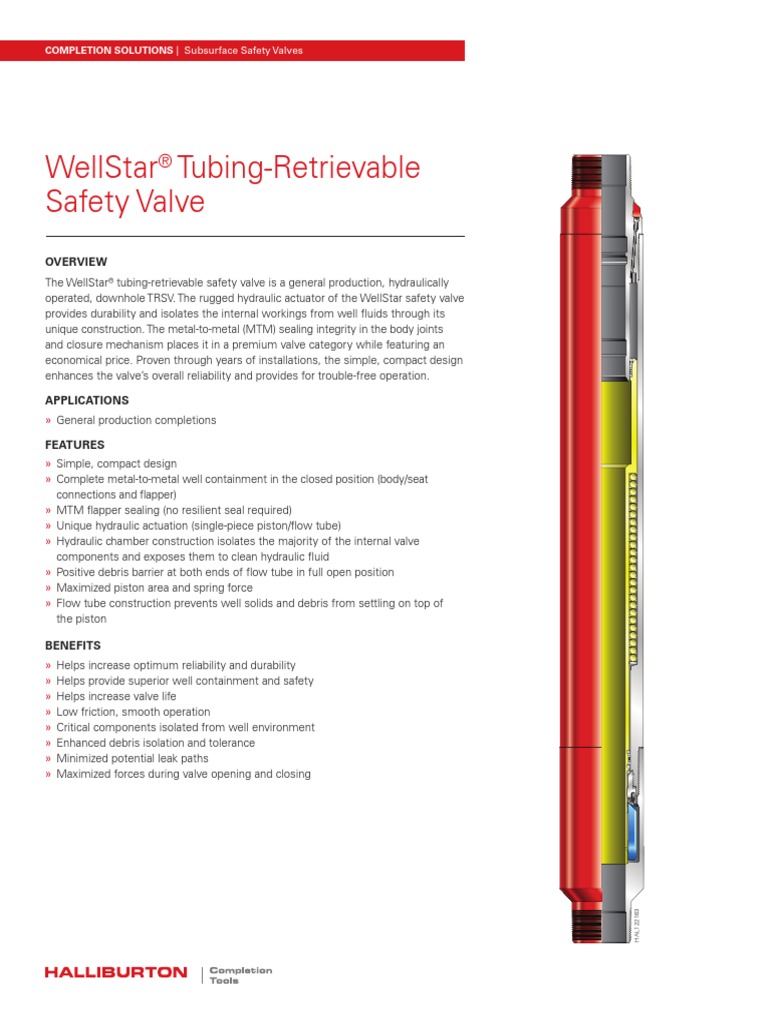 Wellstar Tubing-Retrievable Safety Valve | PDF | Valve | Actuator