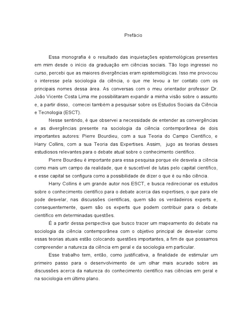 Prefácio TCC | PDF