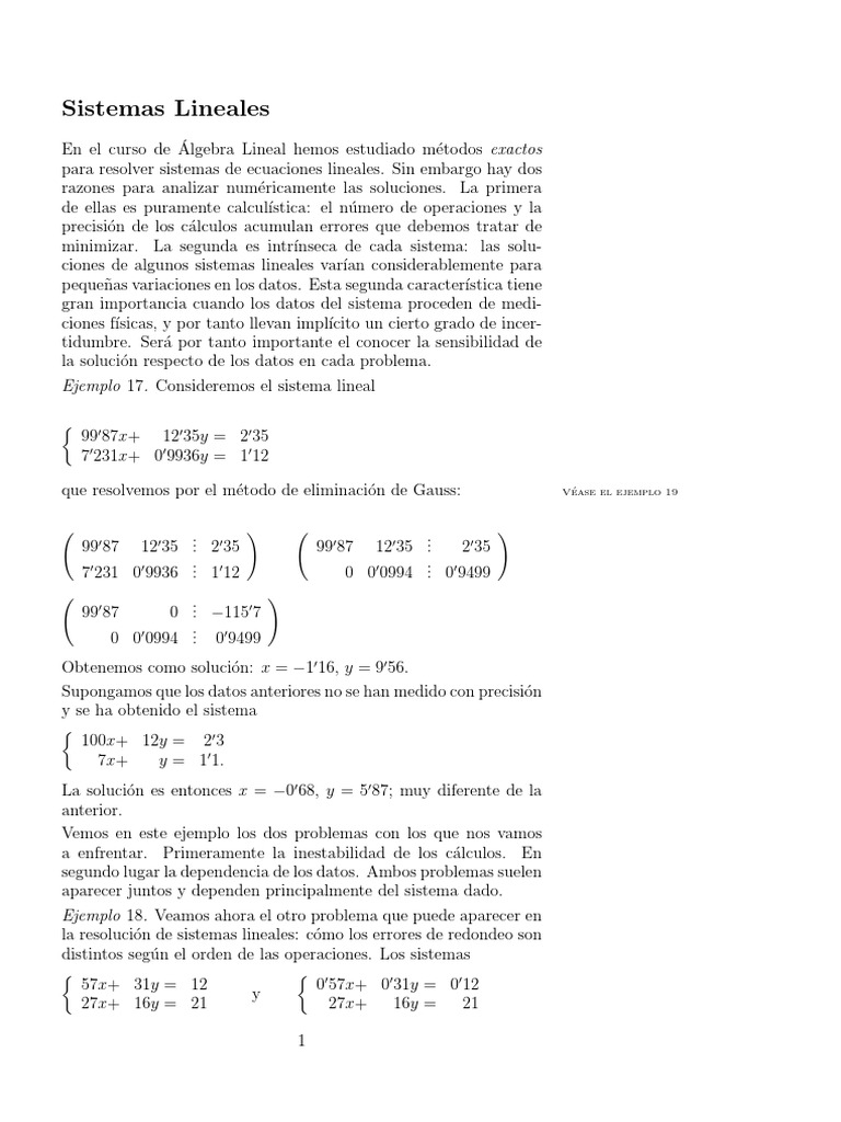 Error de Redondeo | PDF | Valores propios y vectores propios | Matriz ...