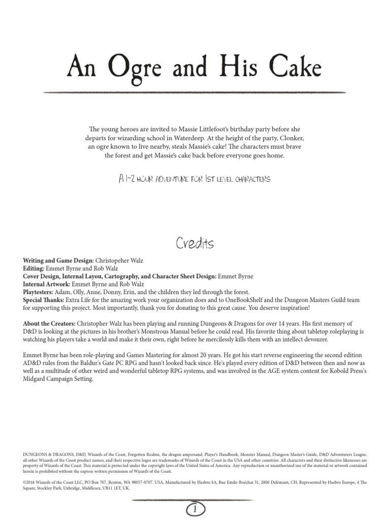 393283-An Ogre and His Cake Printer Friendly | PDF | Dungeons & Dragons ...
