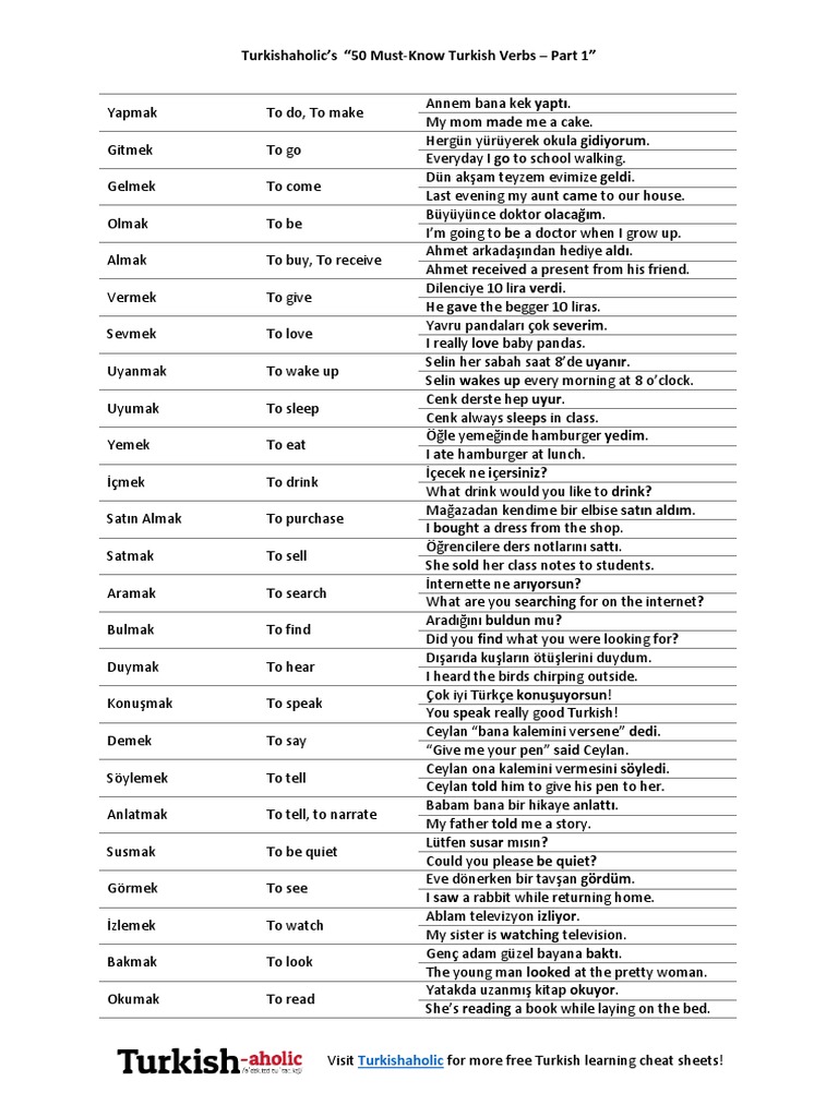 50-Must-Know-Turkish-Verbs-Part-1
