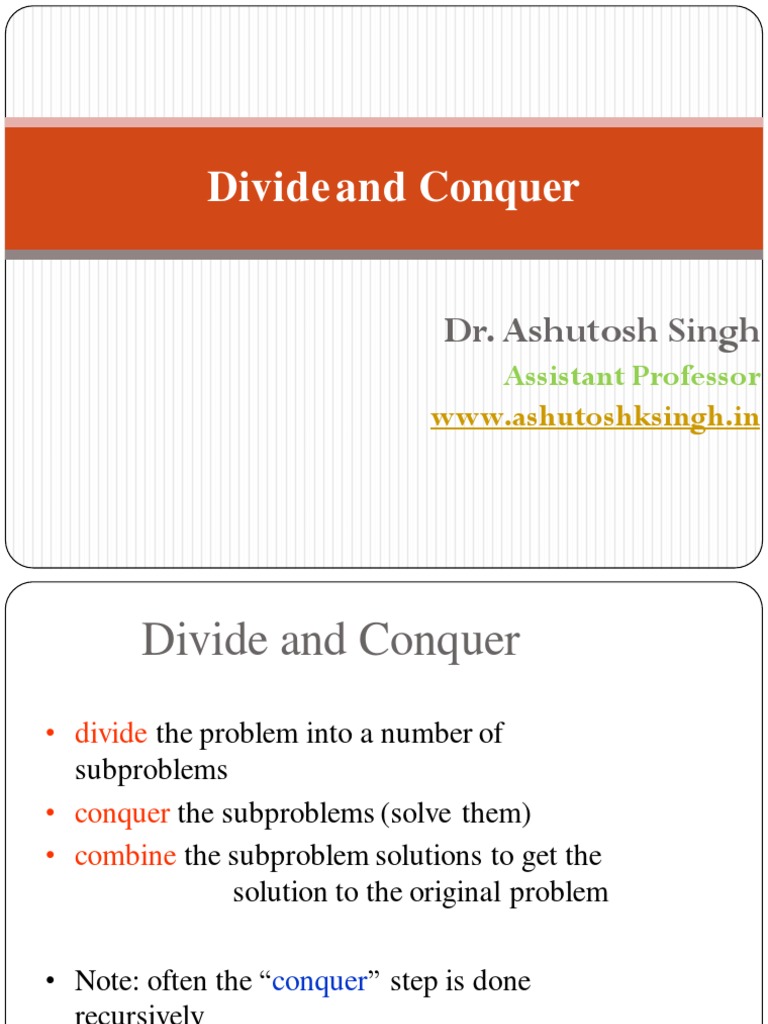 Divide and Conquer Algorithms Explained | PDF