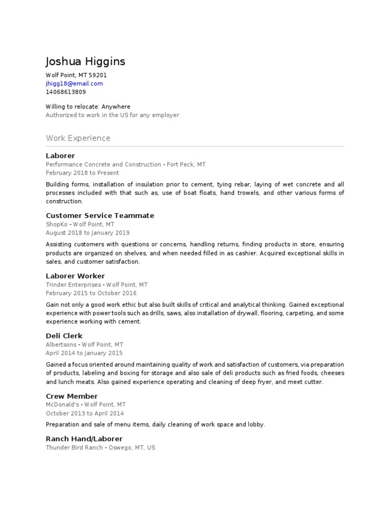 A Versatile and Experienced Worker Seeking New Opportunities | PDF ...