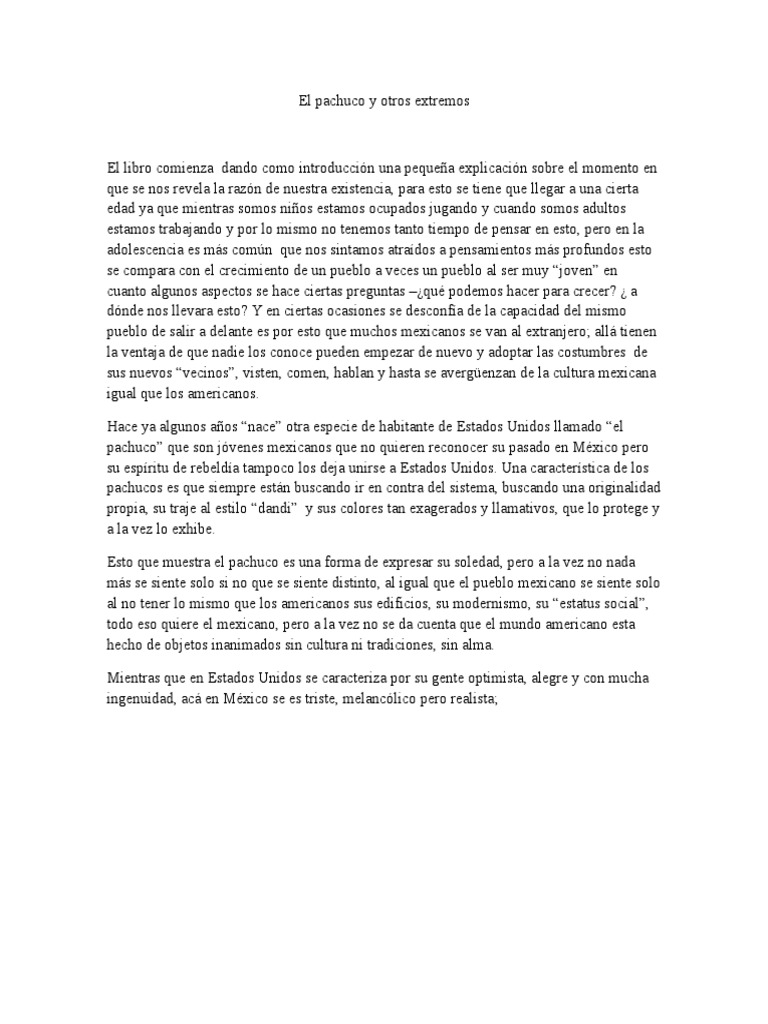 El Pachuco y Otros Extremos | PDF | Ciencias sociales