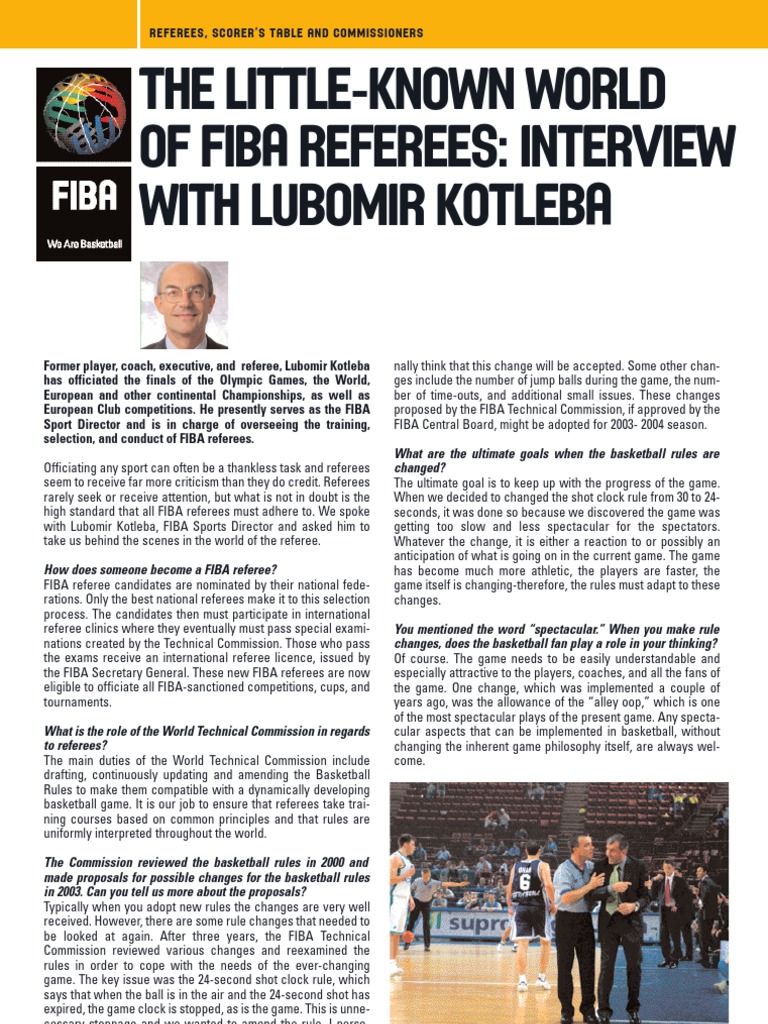 FIBA Referee Insights | PDF | Referee | Test (Assessment)