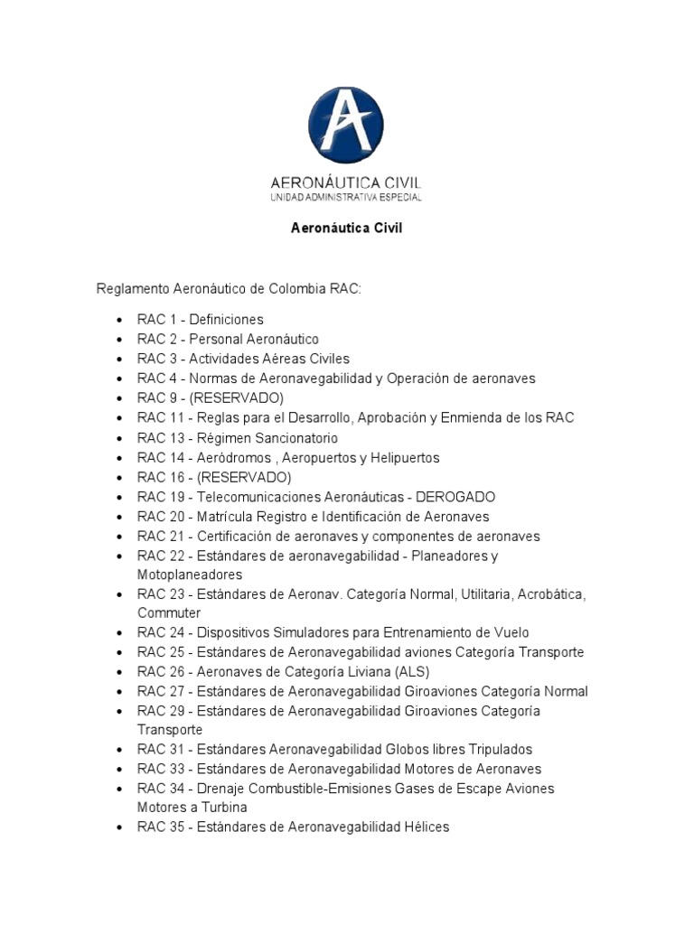 rac | PDF | Aeronave | Aviación