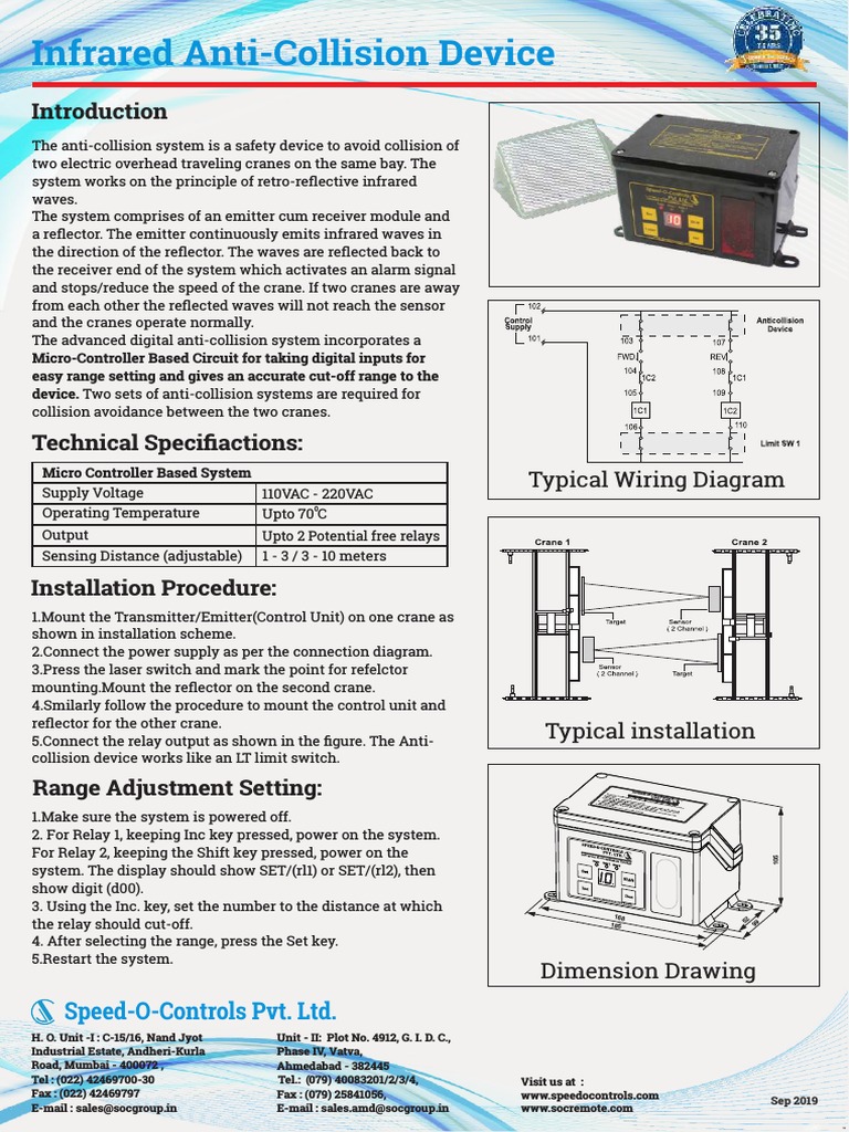 Infrared Anti-Collision System for Cranes | PDF | Relay | Switch