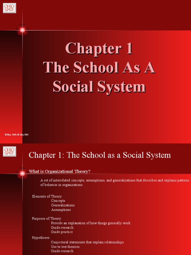 The School As A Social System | PDF | System | Systems Theory