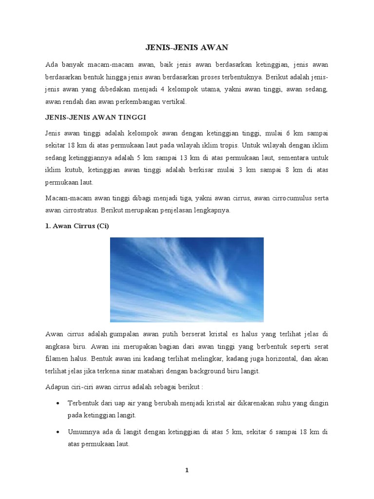 Macam Macam Awan | PDF