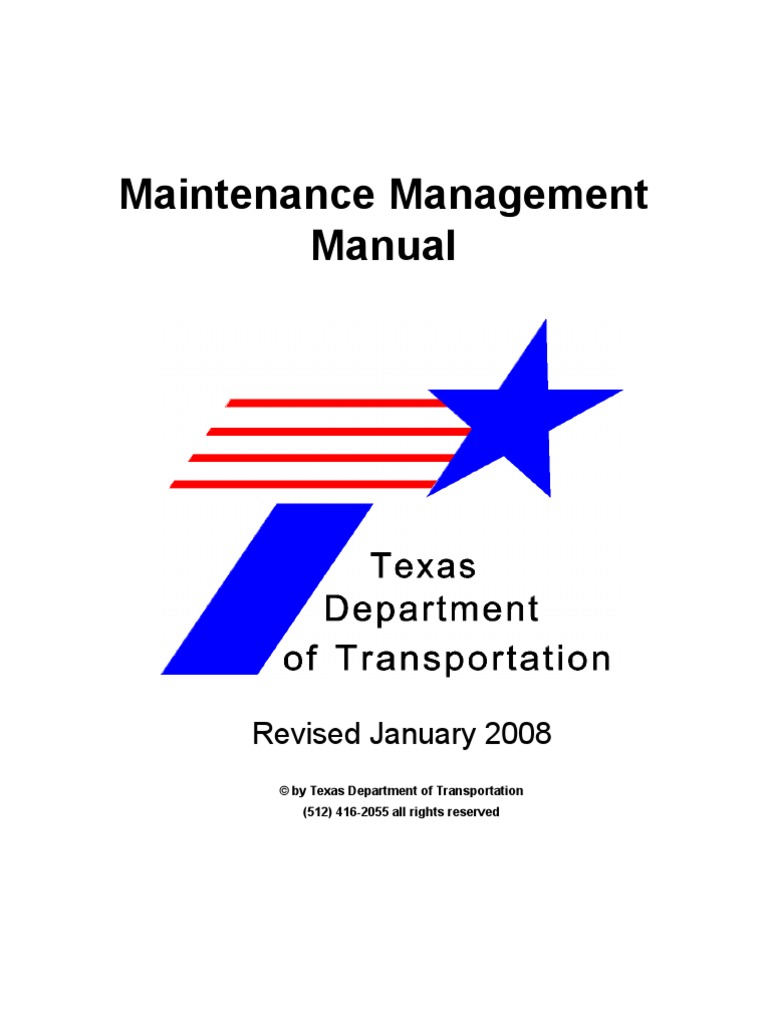 Maintenance Management Manual | PDF | Highway | Road Surface
