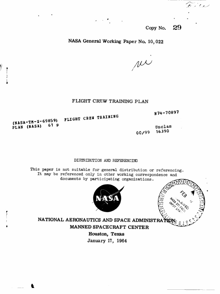 Flight Crew Training Plan | PDF | Project Gemini | Space Rendezvous