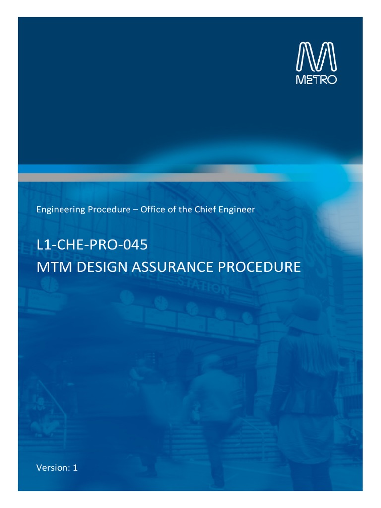 L1-CHE-PRO-045 v1 - MTM Design Assurance Procedure | PDF | Reliability ...
