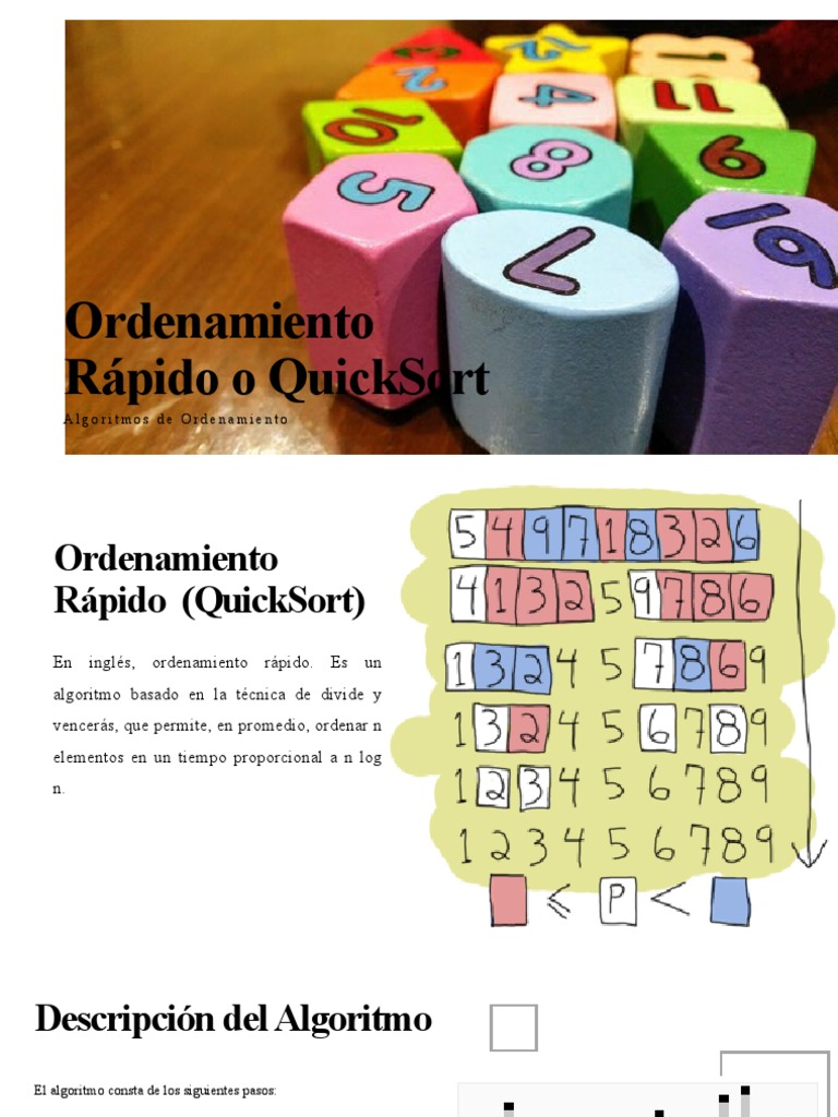Ordenamiento Rápido O Quicksort Pdf Algoritmos Y Estructuras De Datos Programación De