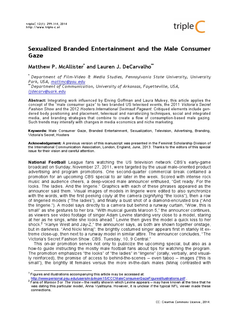 Male Gaze in Branded Entertainment | PDF | Victoria's Secret | Advertising