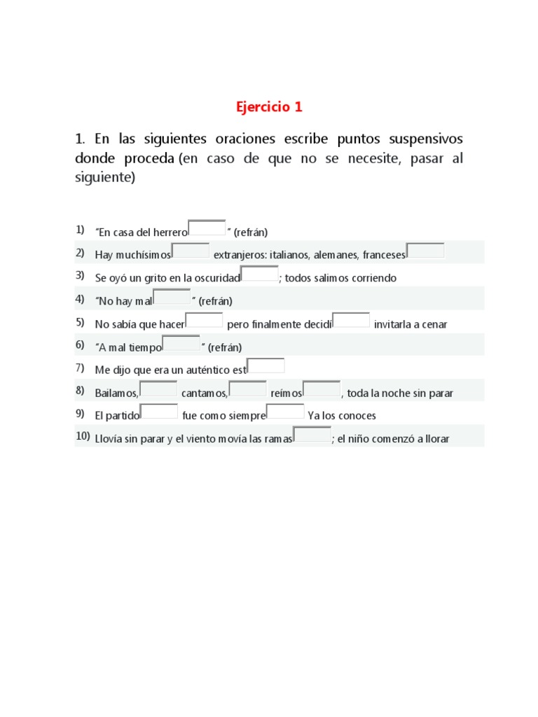 Uso de Puntos Suspensivos y Dos Puntos | PDF