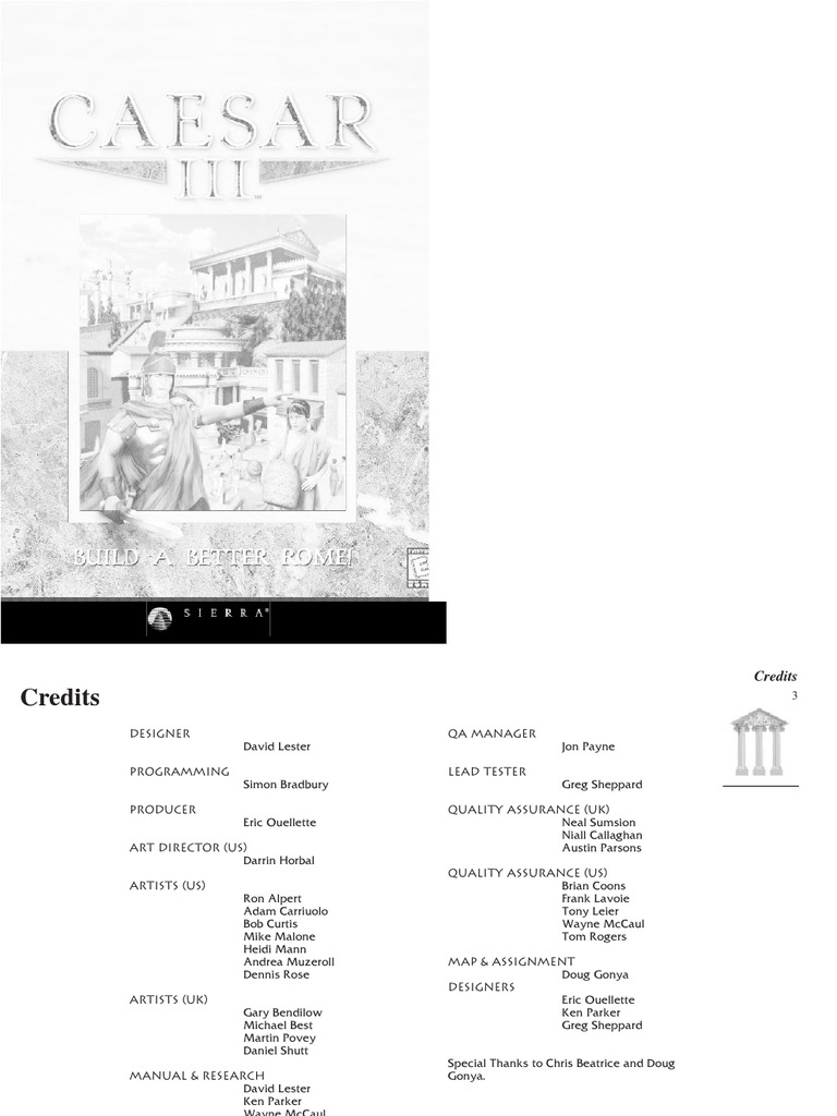 Caesar III - Manual | PDF | Ancient Rome | Unemployment