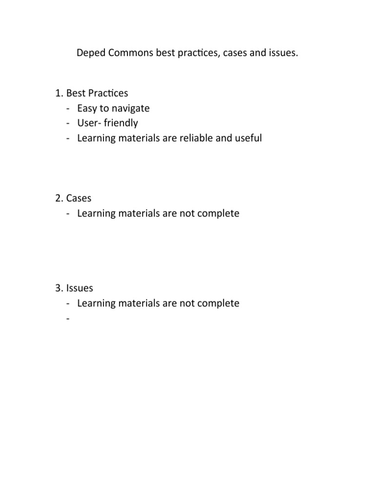 Deped Commons Best Practices | PDF