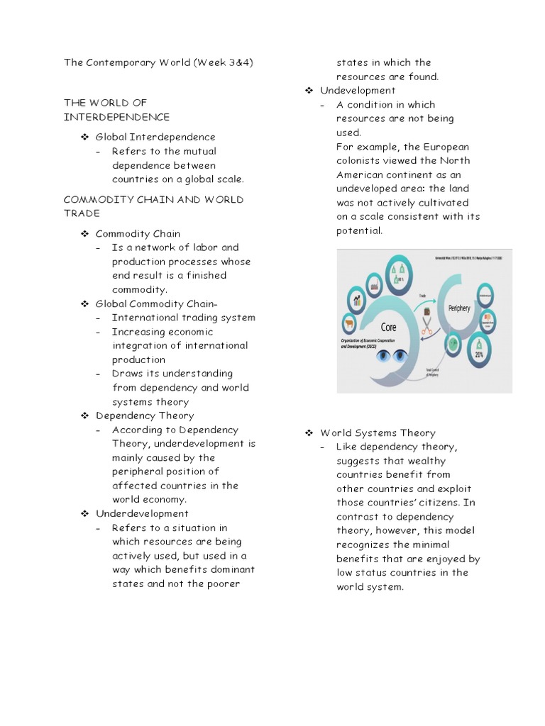 ReREVIEWER The Contemporary World Week34 | PDF | World Systems Theory ...