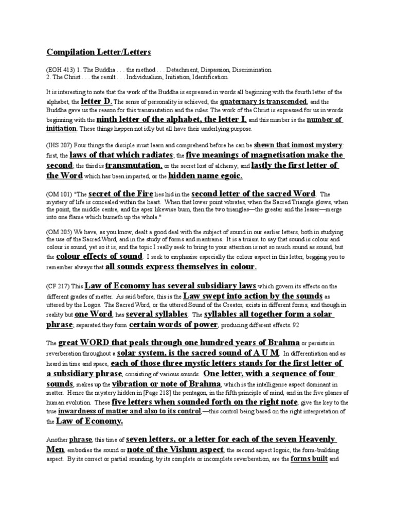 Compilation Letter Letters | PDF | Logos | Alchemy