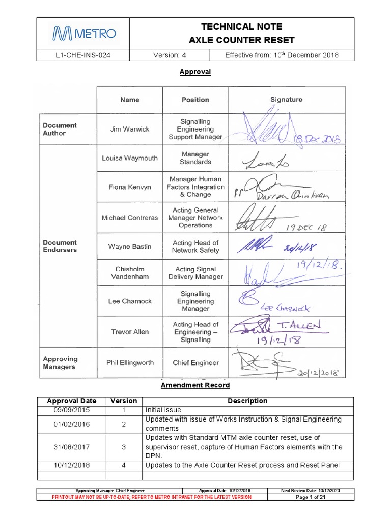 L1 CHE INS 024 Axle Counter Reset | PDF | Computer Keyboard ...