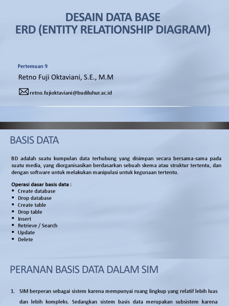 Dddddddddddda9. Desain Data Base ERD | PDF | Komputer