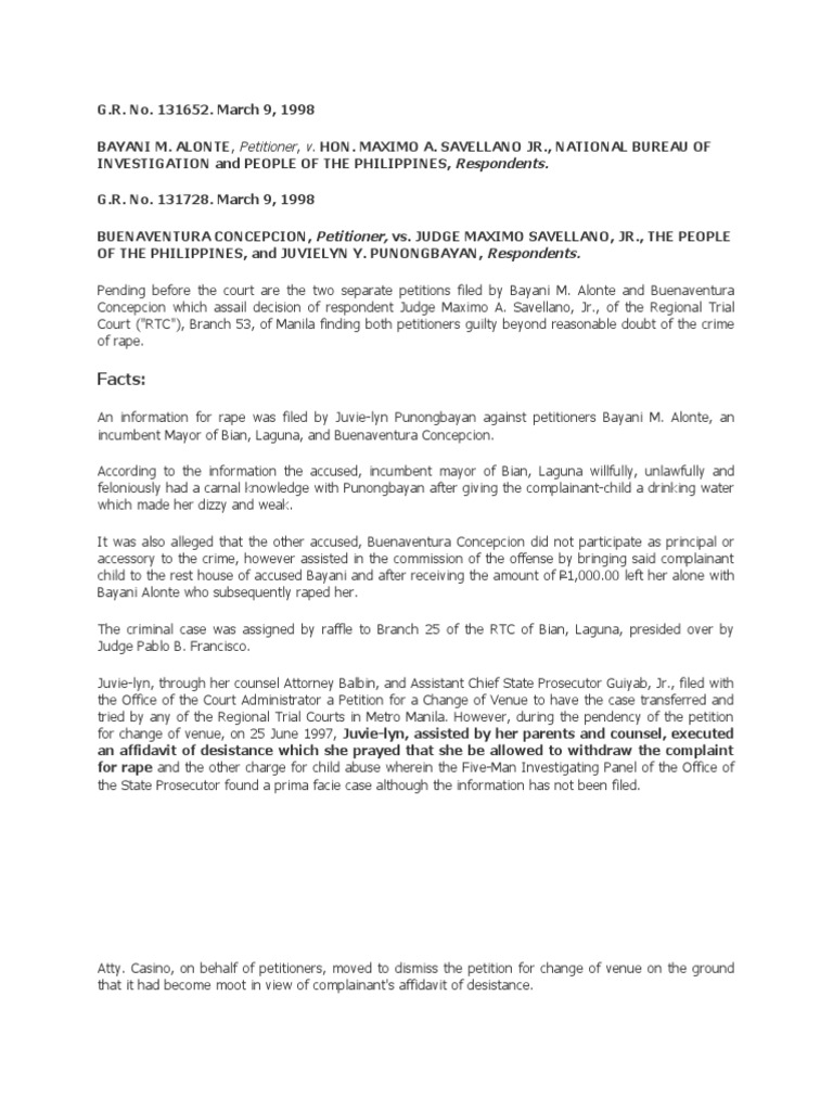 Supreme Court Ruling on Rape Case Due Process | PDF | Trials | Bail