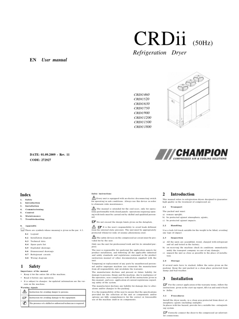 Crdii: Refrigeration Dryer | PDF | Clothes Dryer | Switch