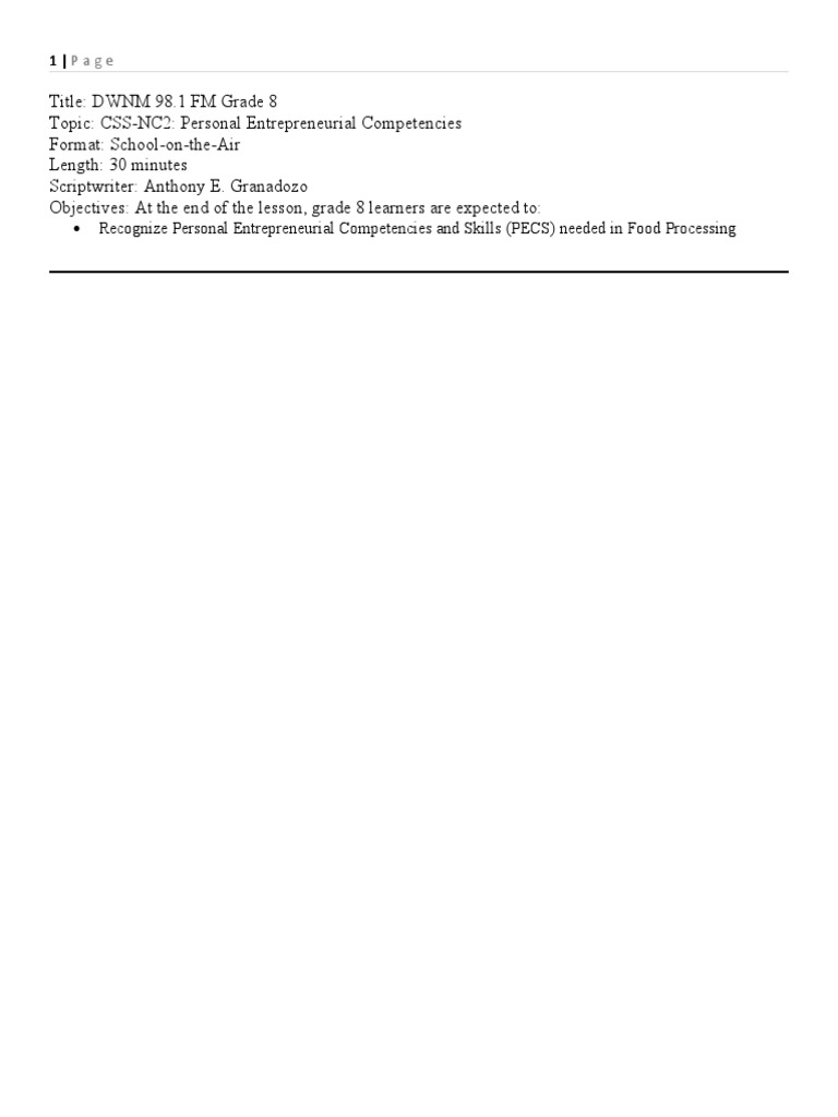 Grade 8 Cookery Q2-W1 | PDF | Science & Mathematics