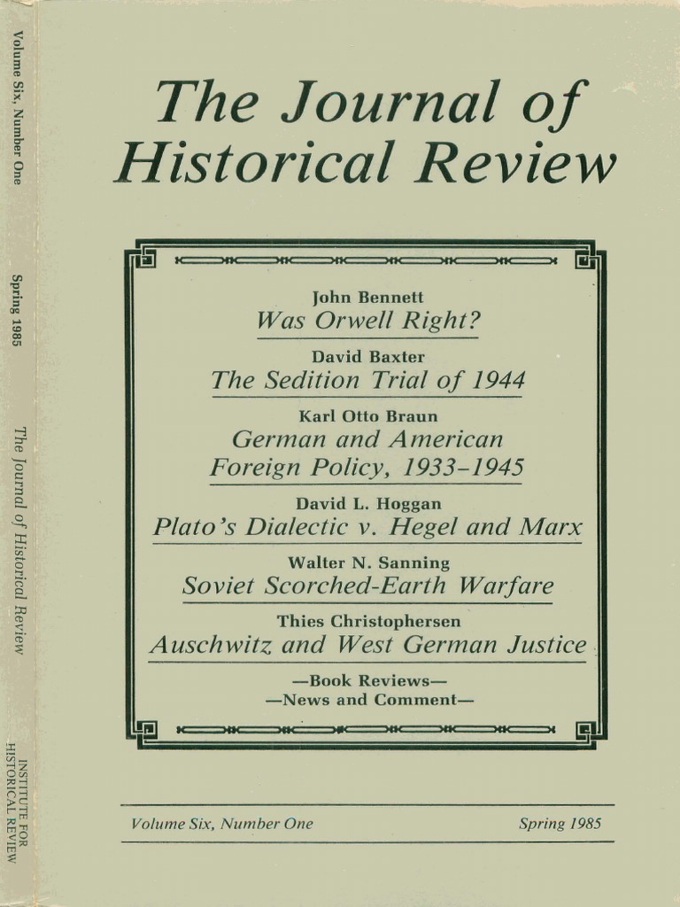 The Journal of Historical Review - Volume 06 | PDF | Mahatma Gandhi ...