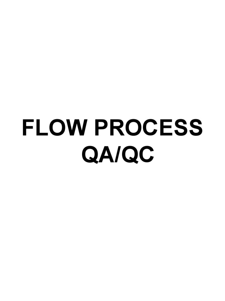 QA-QC Flow | PDF