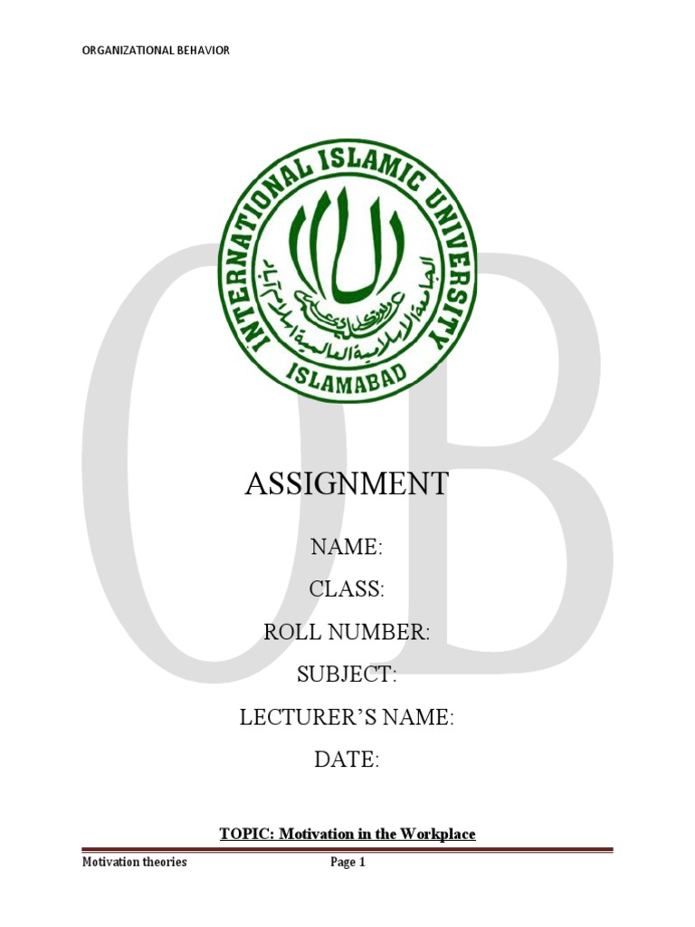 Assignment: Name: Class: Roll Number: Subject: Lecturer'S Name: Date ...