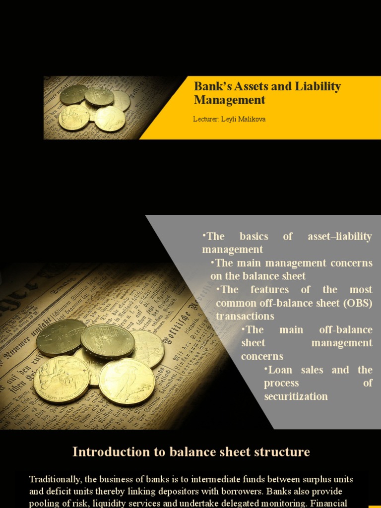 Lecture 4 - Bank's Assets and Liability Management | PDF | Balance ...