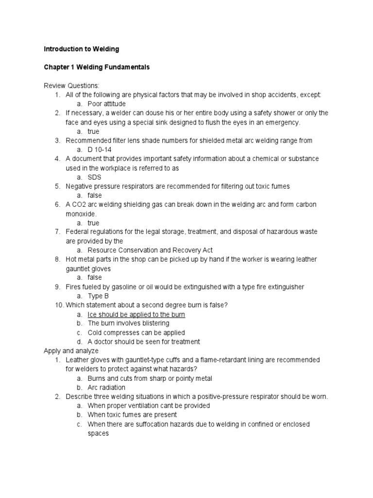 Introduction To Welding Chapter 1 Welding Fundamentals | PDF | Steel ...
