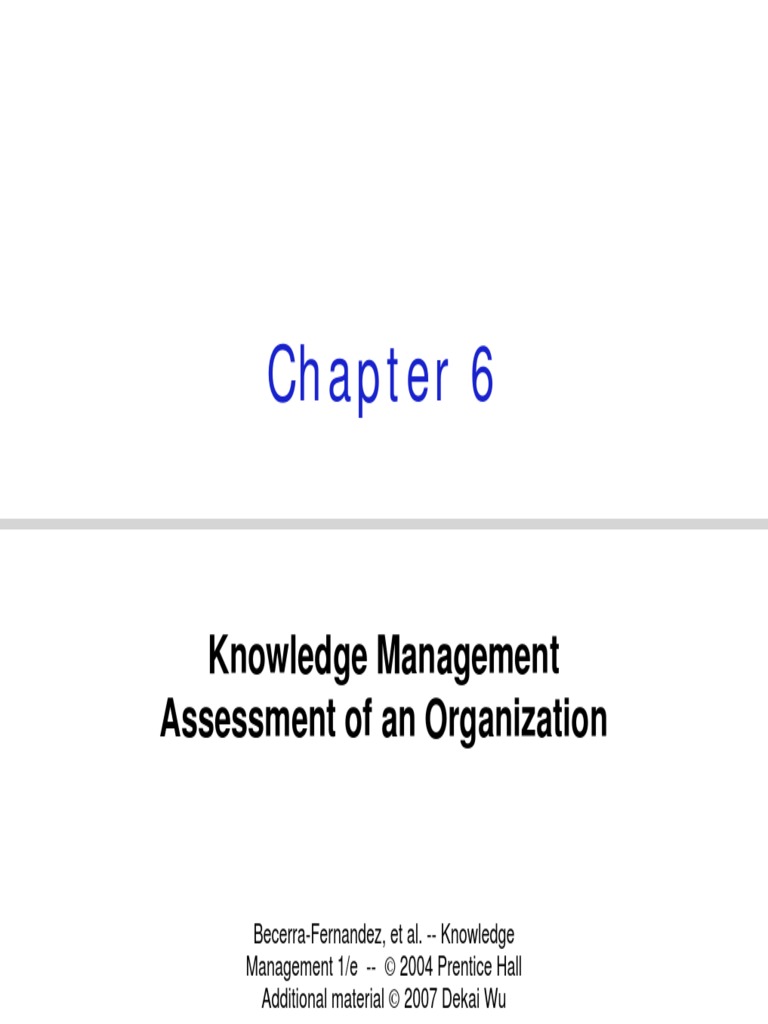 Knowledge Management Assessment of An Organization | PDF | Knowledge ...