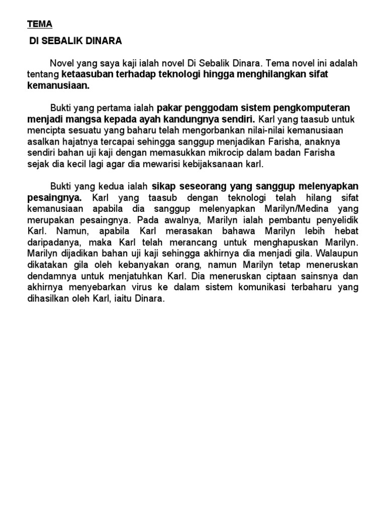 Tema Novel | PDF