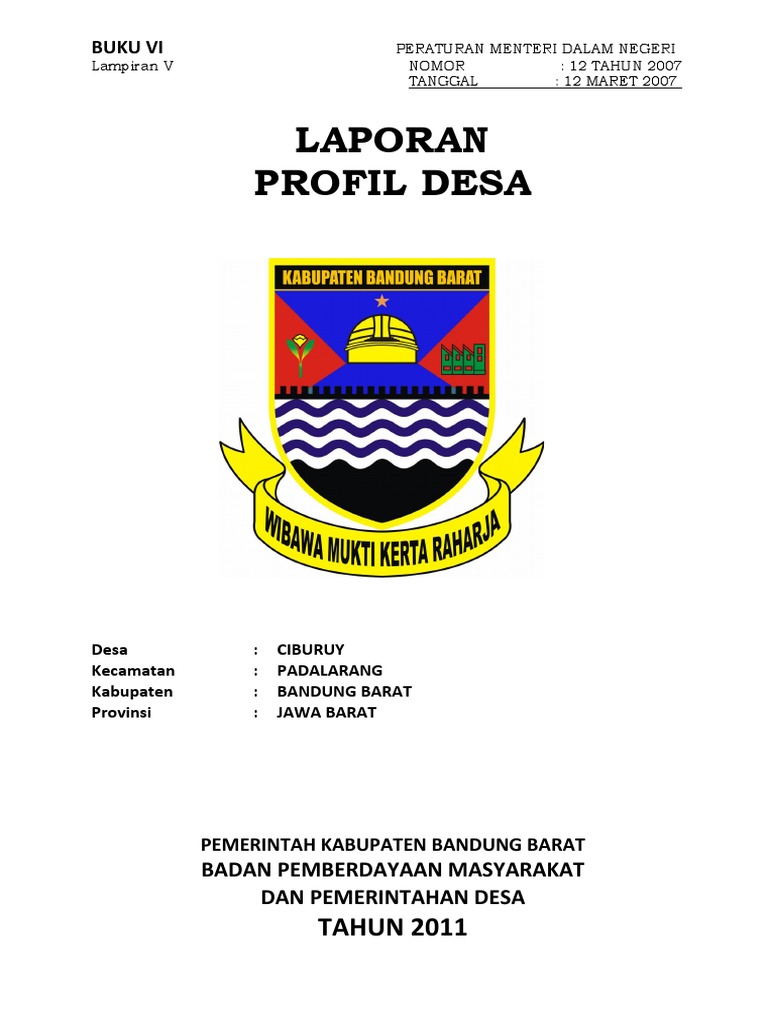 Buku Profil Desa Ciburuy Pdf