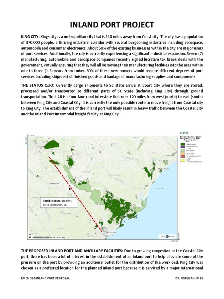 PROJECT PROPOSAL-INLAND (Dry) PORT | PDF | Containerization | Cargo