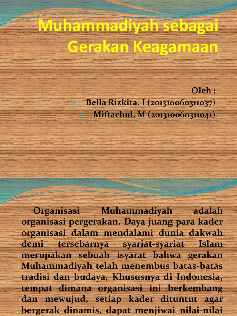 Gerakan Keagamaan Muhammadiyah | PDF | Politik